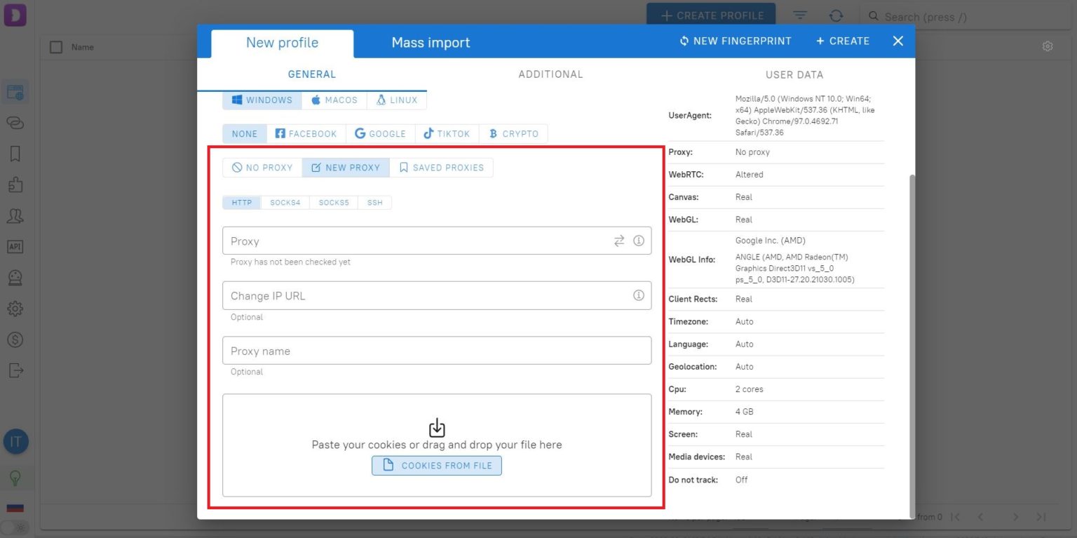 How to set up browser profiles in Dolphin {anty} - Dolphin anty