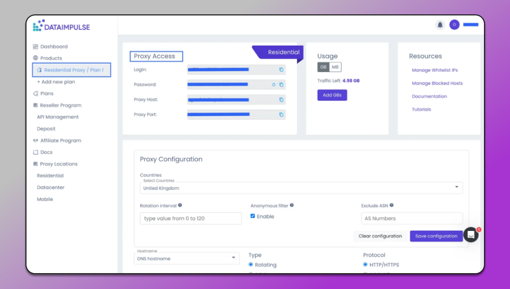 Getting Started with DataImpulse - Dolphin anty